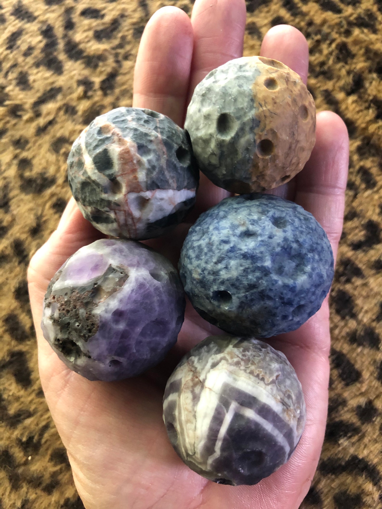 Carved Gemstone Moons | Etsy