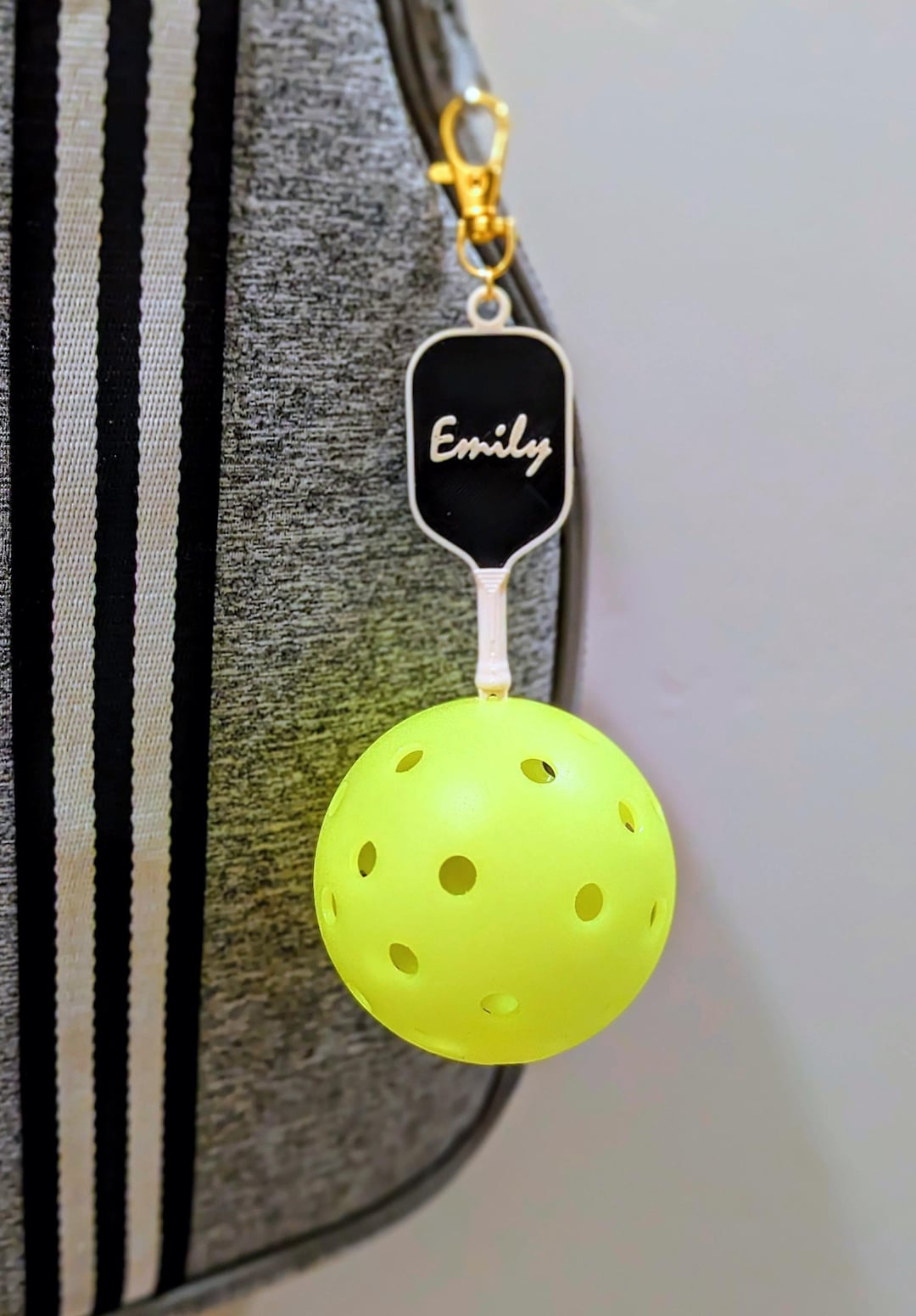 Custom Name Ball Holder - Pickleball Paddle Keychain Only ...