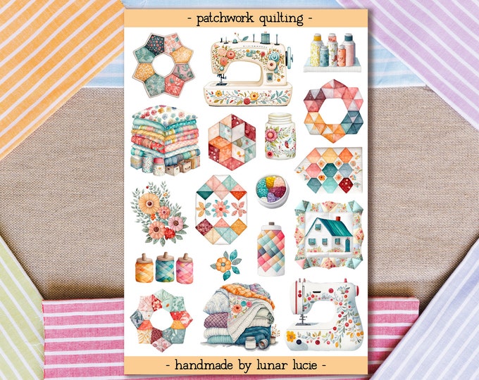 Trio of Quilt Block 3 Die Cut Vinyl Stickers Sister's Choice, Bear's ...