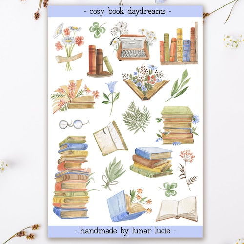 Bookish Stickers Stickers for Book Lovers Bookworm Stickers Scrapbook ...