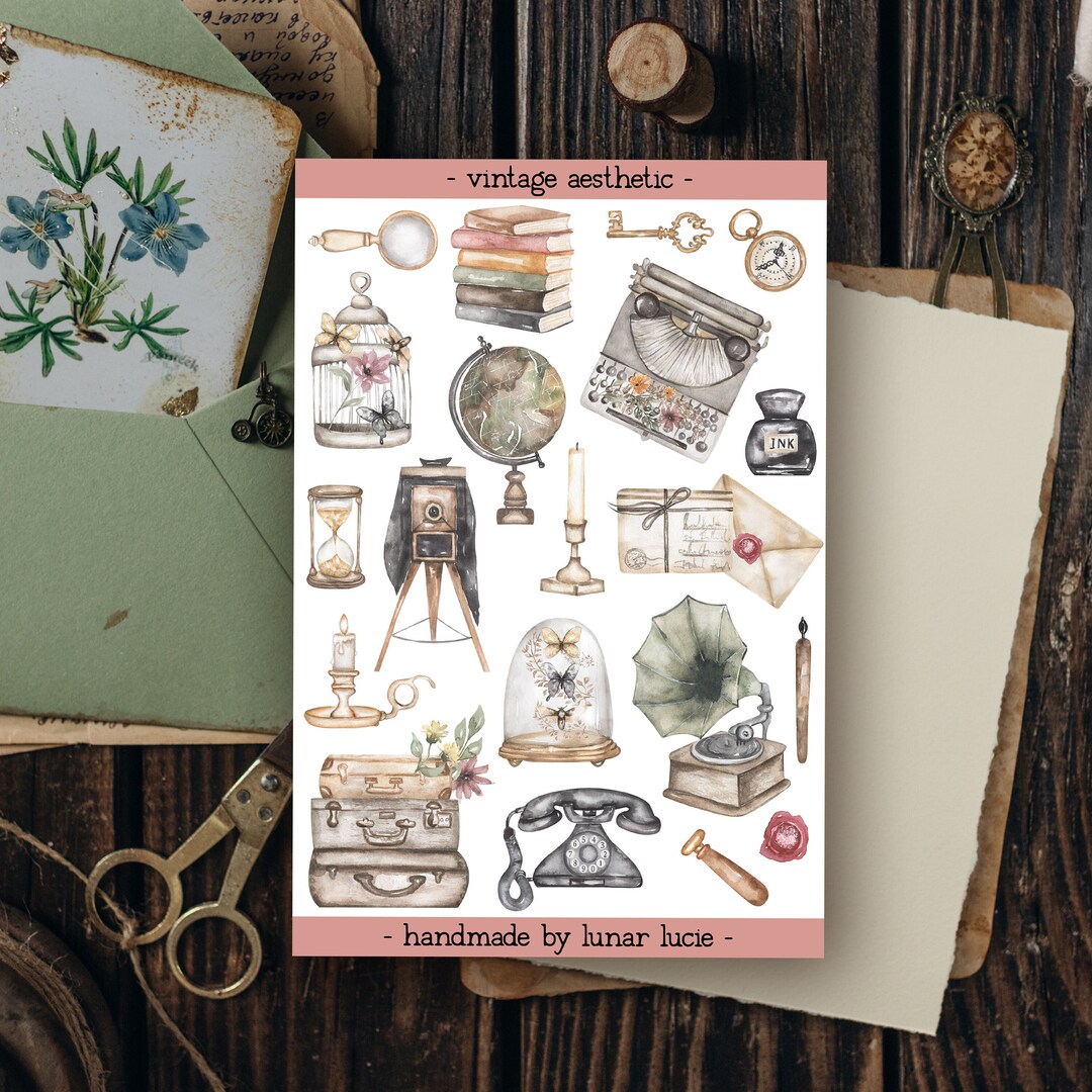 Vintage Aesthetic Stickers Dark Academia Stickers Victorian Stickers ...