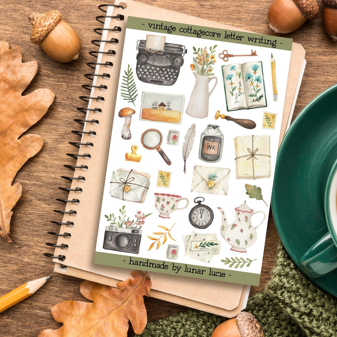 Vintage Letter Writing Stickers Snail Mail Stickers Penpal Kit Stickers ...