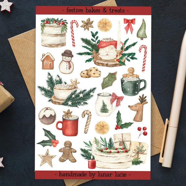Christmas Stickers Sheet - Etsy
