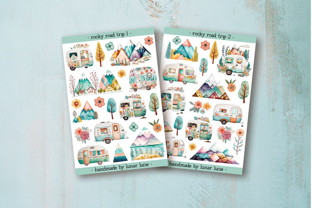 Rocky Road Trip Sticker Sheets Holiday Vacation Travel Stickers ...