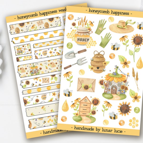 Honey Bee Stickers Set - Etsy