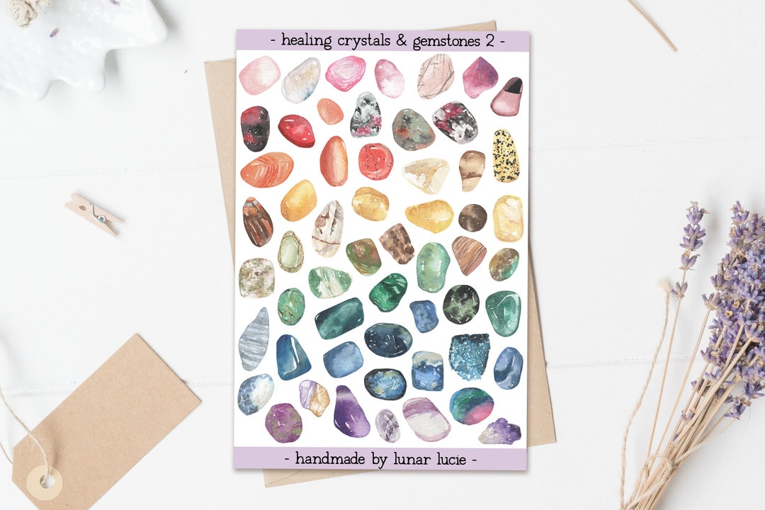 Crystal Gemstone Sticker Sheet Design 2 Witchy Gemstone - Etsy