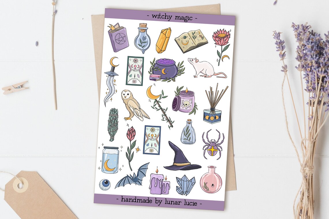 Witchy Magic Planner Stickers Witch Wiccan and Pagan | Etsy