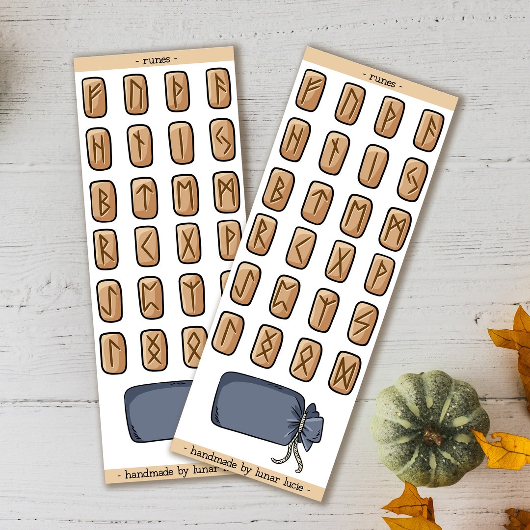 Druid Runes Stickers Pagan Runestone Stickers Witchy Runic Vinyl ...