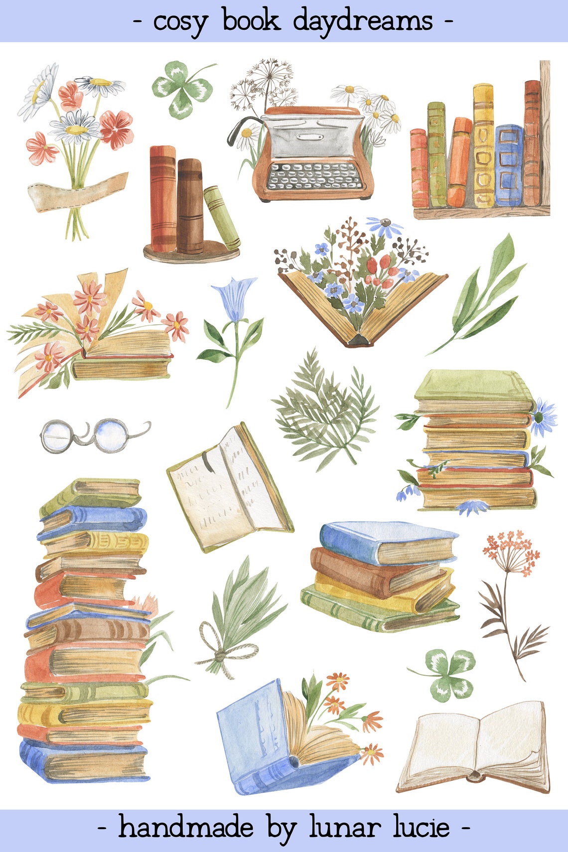 Book Lover Sticker Sheet Reading Book Stickers World Book | Etsy