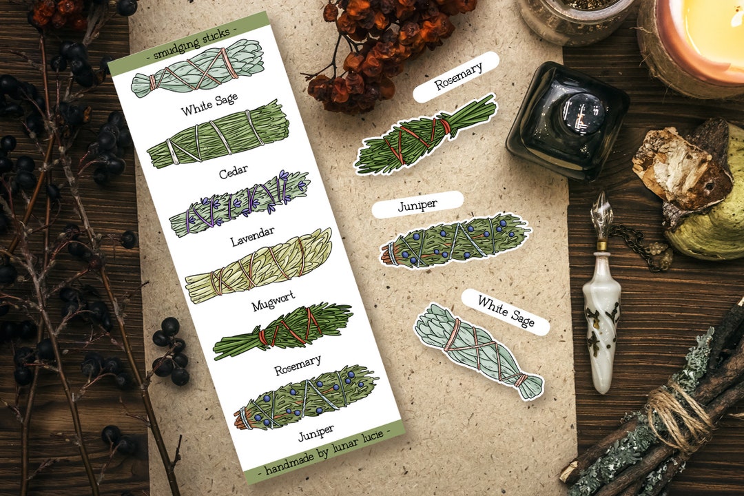 Witchy Smudging Sticks Stickers Smudge Stickers Witch, Wiccan and Pagan ...