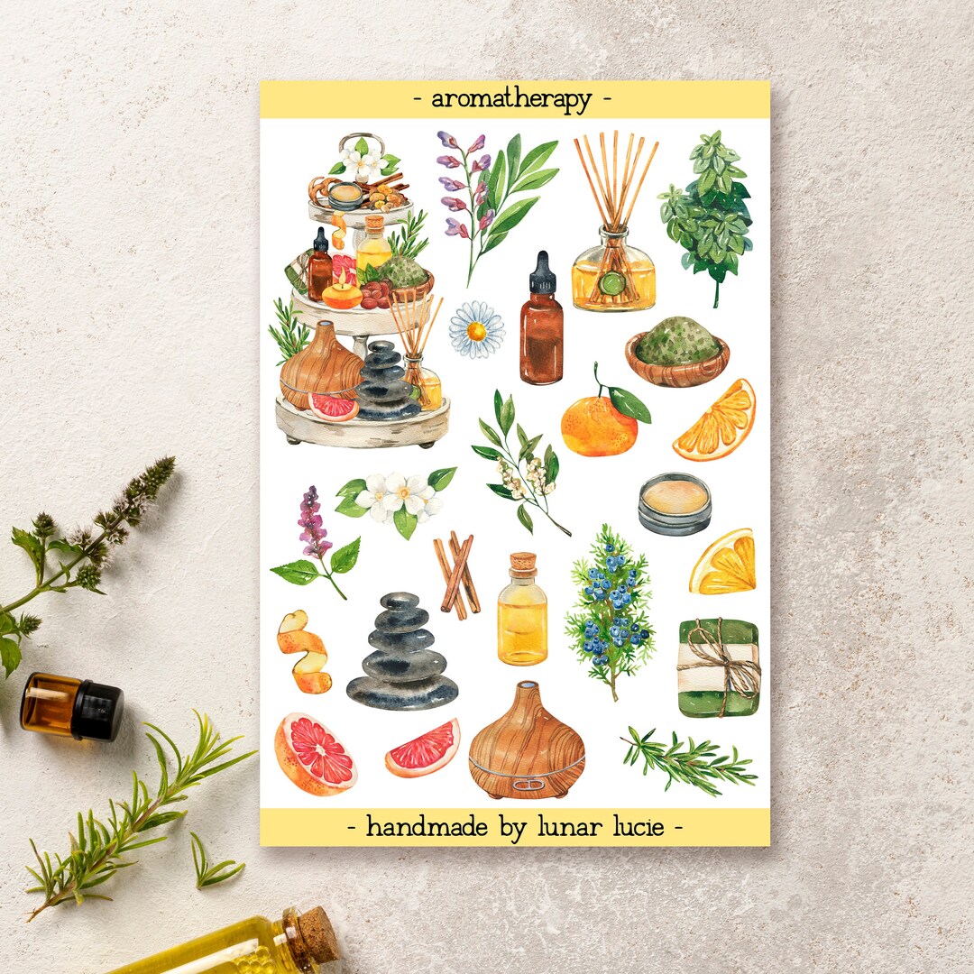 Aromatherapy Sticker Sheet Herbalist Stickers Beauty Spa - Etsy