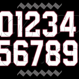 NUMBERS SET for Sports Designs, Png and Psd Files - Etsy