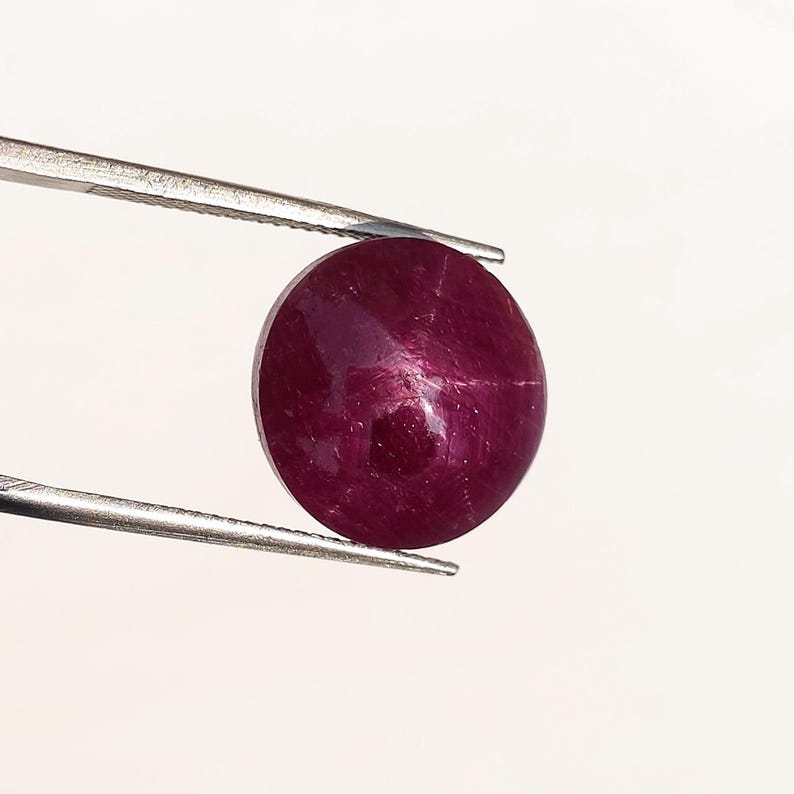 Natural Star Ruby Cabochon: 18.9 Cts Oval Gemstone, India - Etsy