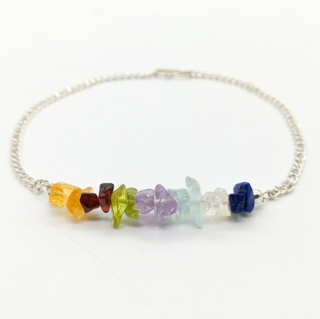 7 Chakra Bracelet,adjustable Chakra Anklet, Mindfulness Gift, Energy ...