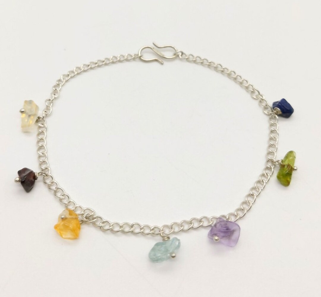7 Chakra Bracelet,adjustable Chakra Anklet, Mindfulness Gift, Energy ...