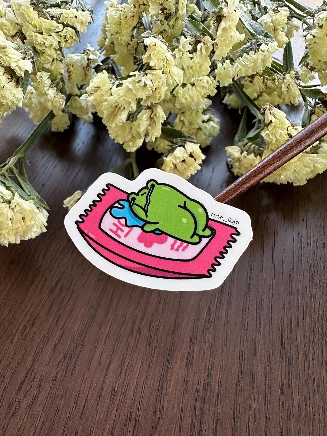 Sad Frog Crying on Hot Sauce Packet Sticker - Matte Waterproof Vinyl - Etsy