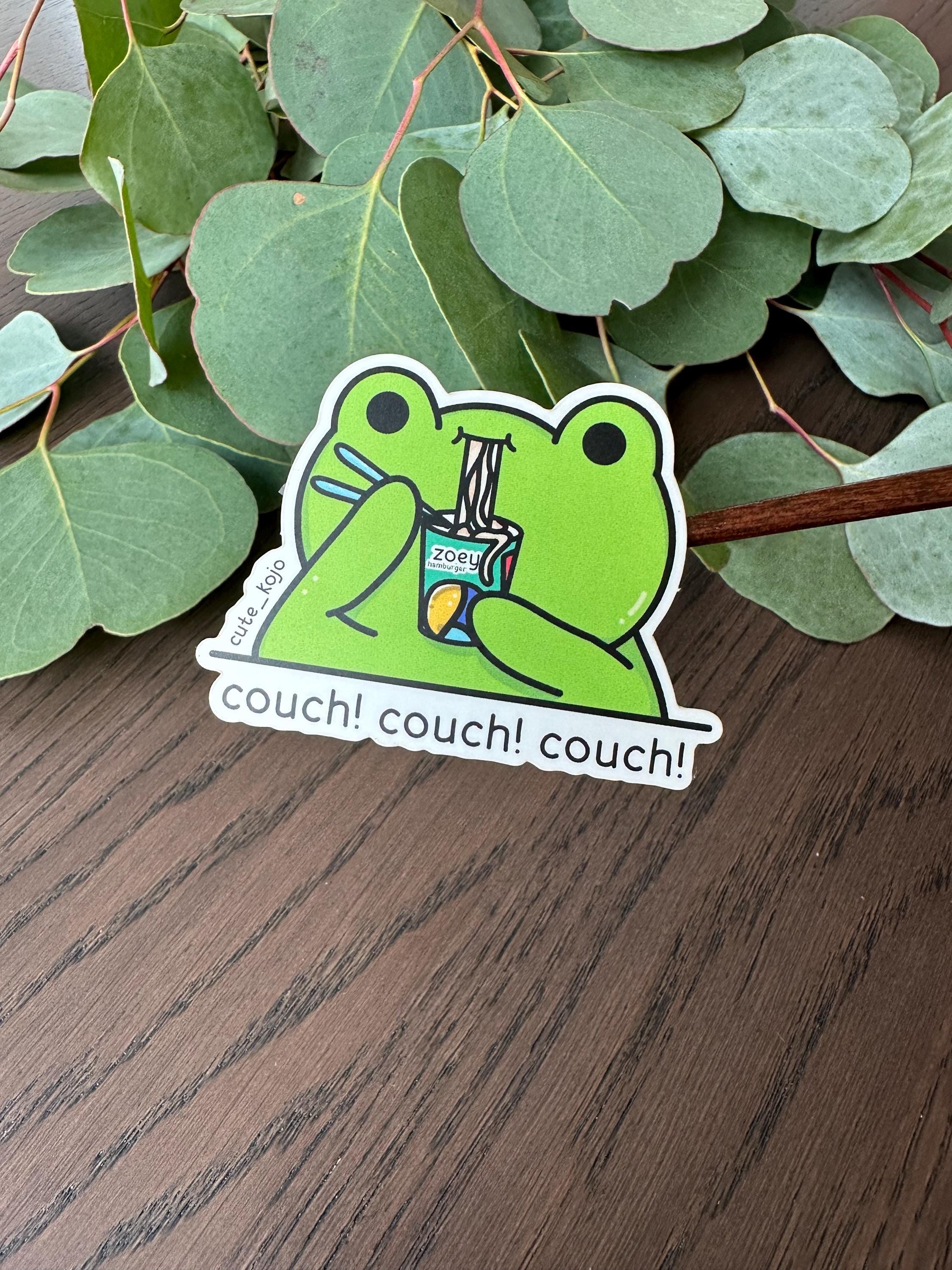 K-pop Demon Hunter Inspired Sticker – Frog Eating Zoey-themed Hamburger ...
