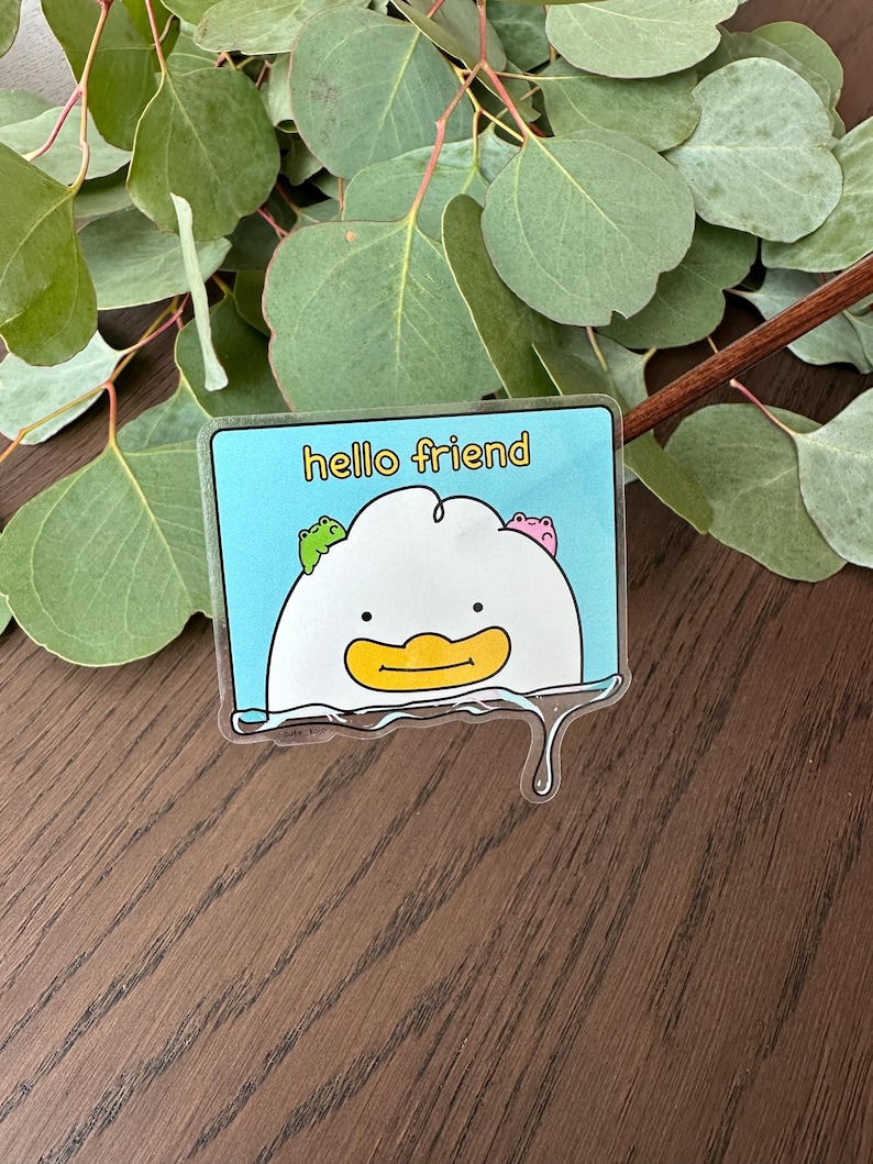 K-pop Demon Hunter Inspired Sticker – Derpy Blue Tiger “hello Friend ...