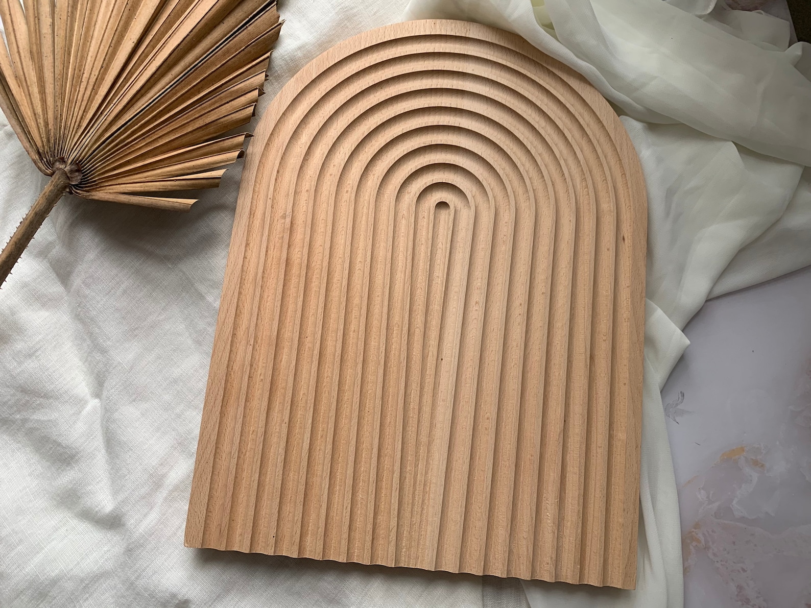 Arch Wood Serving Tray, Bread Tray, Wavy Cutting Board, Ripple Tray ...