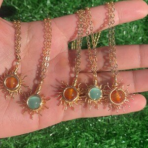 Sun Necklace/ Wire Wrapped Sun - Etsy