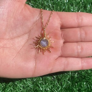 Sun Necklace/ Wire Wrapped Sun - Etsy
