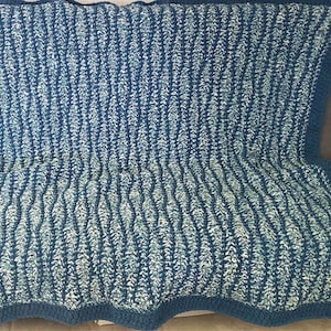 Teal Waves Crochet Blanket Pattern - Etsy