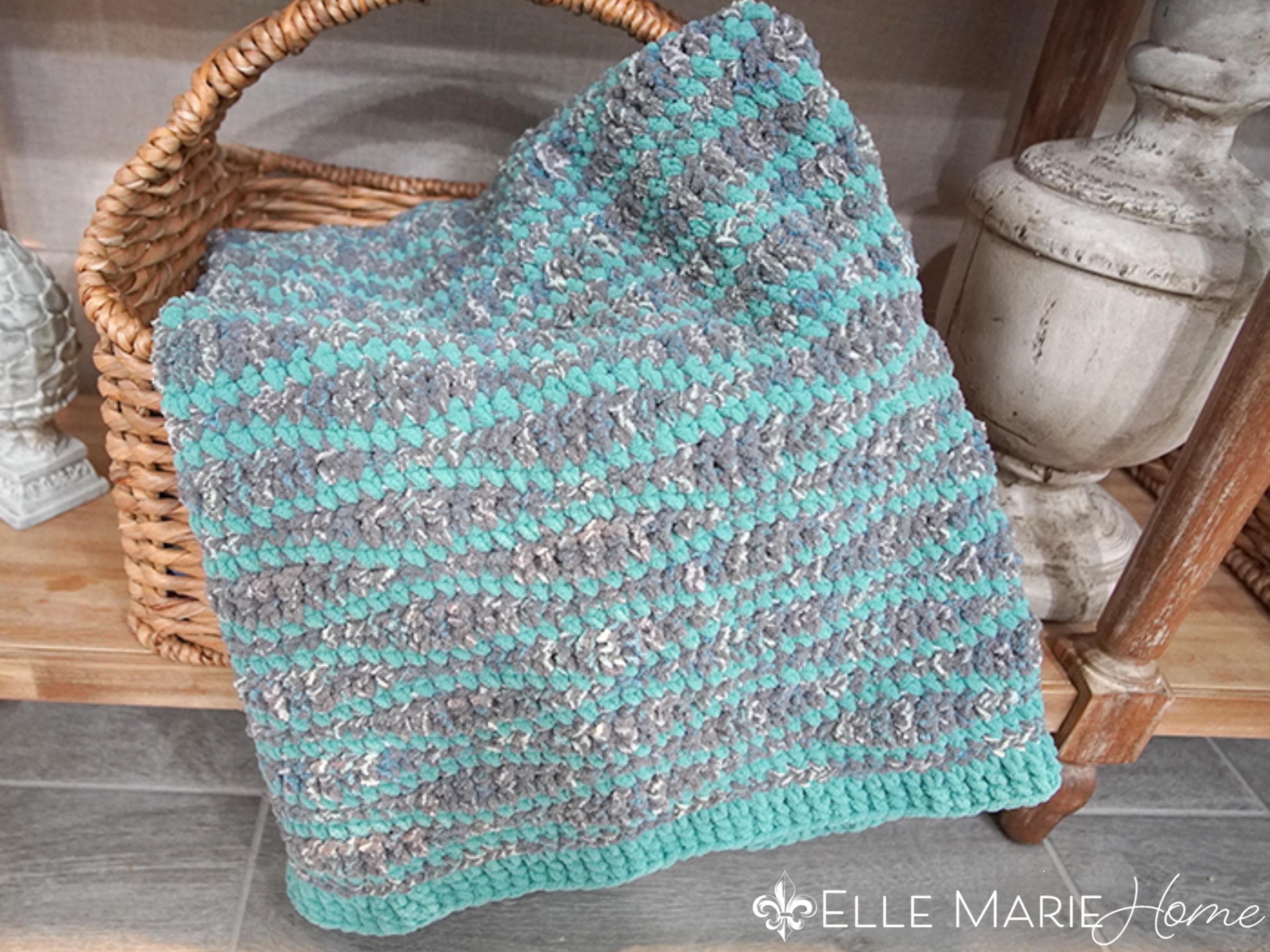 Teal Waves Crochet Blanket Pattern - Etsy