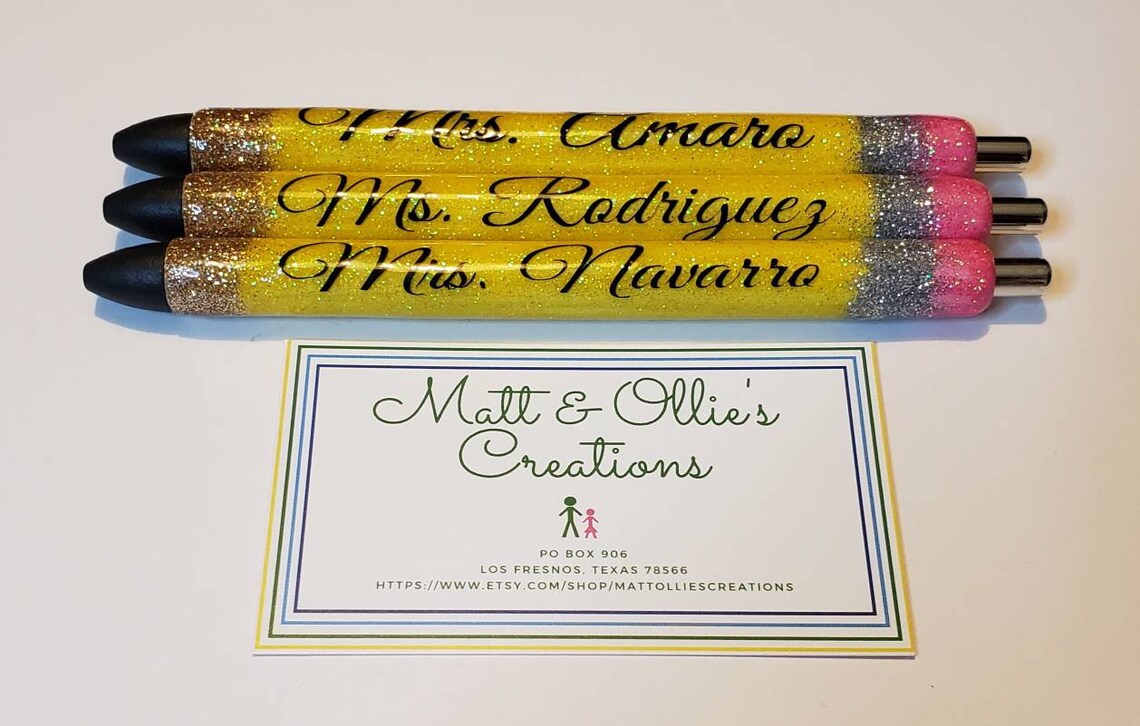 Custom Inkjoy Gel Glitter Pencil Pens, Personalized Inkjoy Gel Glitter ...