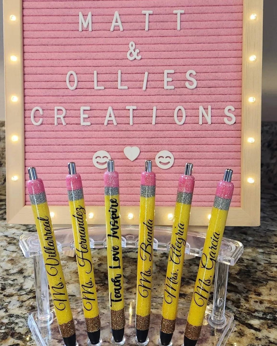 Custom Inkjoy Gel Glitter Pencil Pens, Personalized Inkjoy Gel Glitter ...
