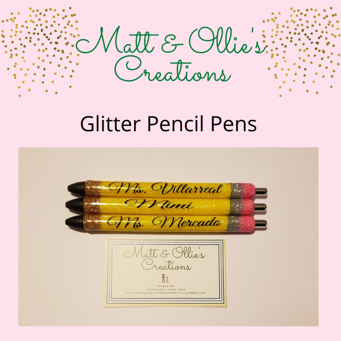 Custom Inkjoy Gel Glitter Pencil Pens, Personalized Inkjoy Gel Glitter ...