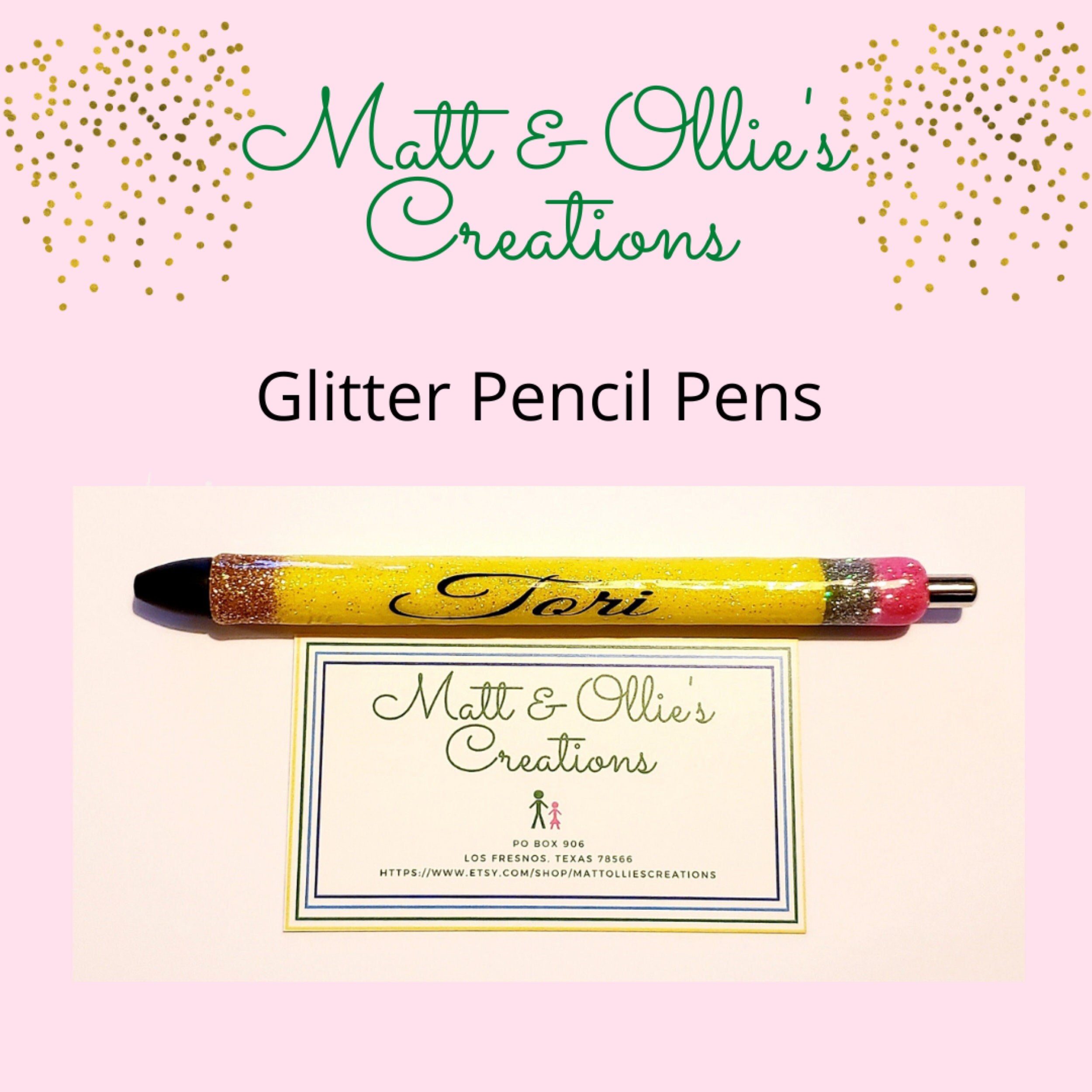 Custom Inkjoy Gel Glitter Pencil Pens, Personalized Inkjoy Gel Glitter ...