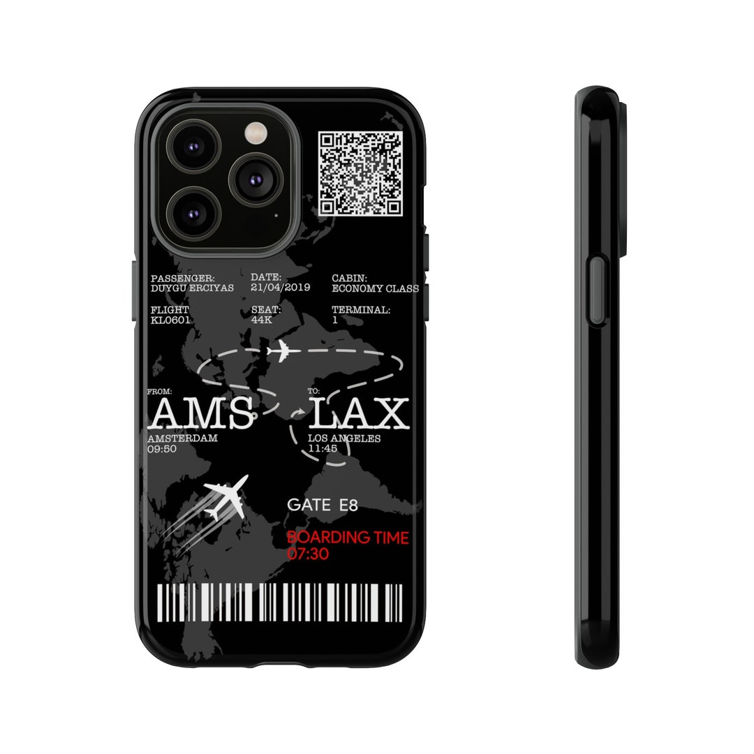 Personalised Boarding Pass With QR Code iPhone Case Aviation Gift Tough ...