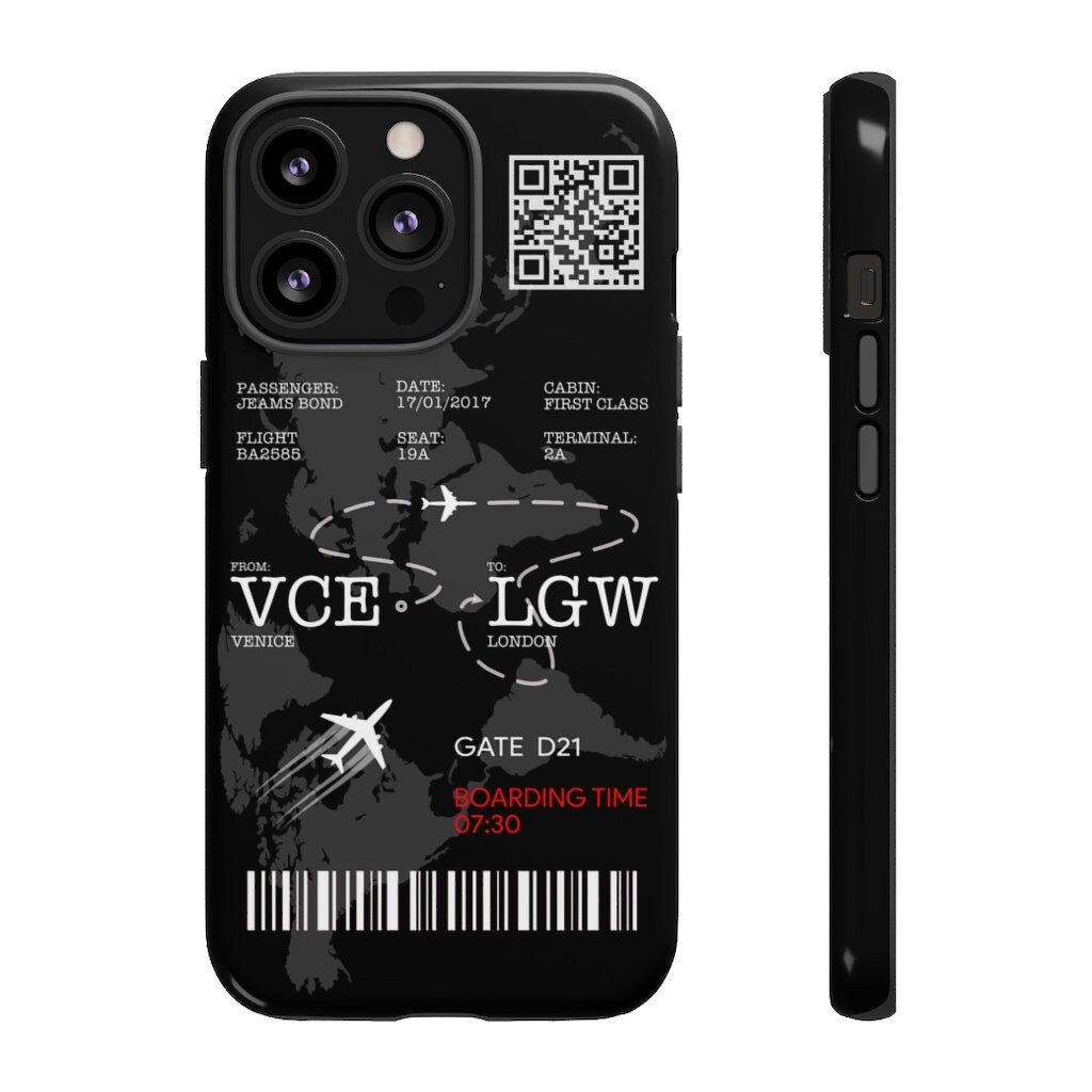 Personalised Boarding Pass With QR Code Iphone Case Aviation Etsy Personalised Boarding Pass With QR Code Iphone Case Aviation Etsy
