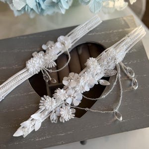 Adjustable Light Ivory Wedding Garter for Bride With Dangling Crystals ...