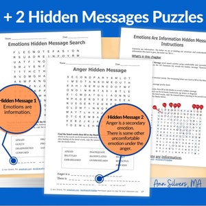 Emotion Word Search Worksheets, Positive and Negative Feelings Chart ...