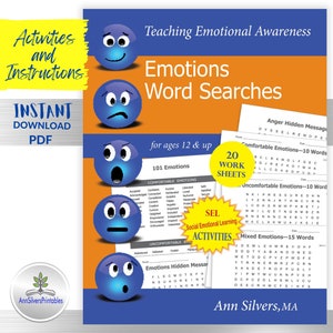Emotion Word Search Worksheets, Positive and Negative Feelings Chart ...