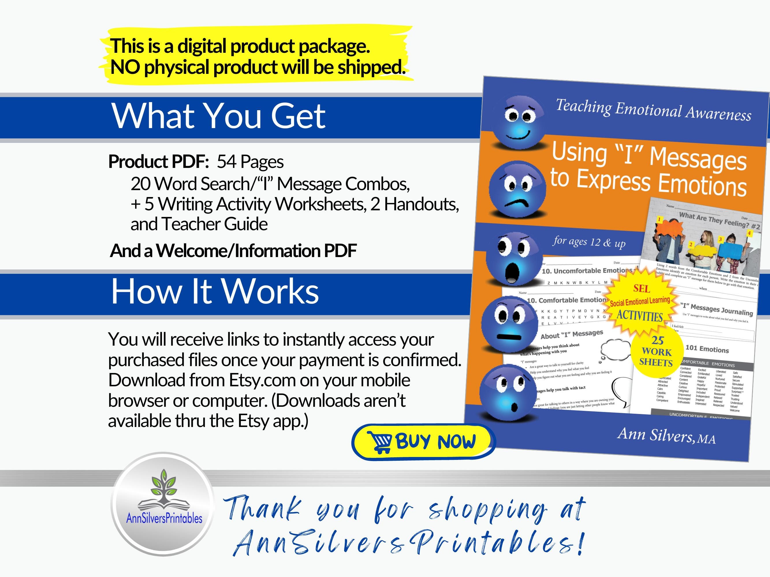 I-messages SEL Activities Worksheets and Teachers Manual for Teens ...