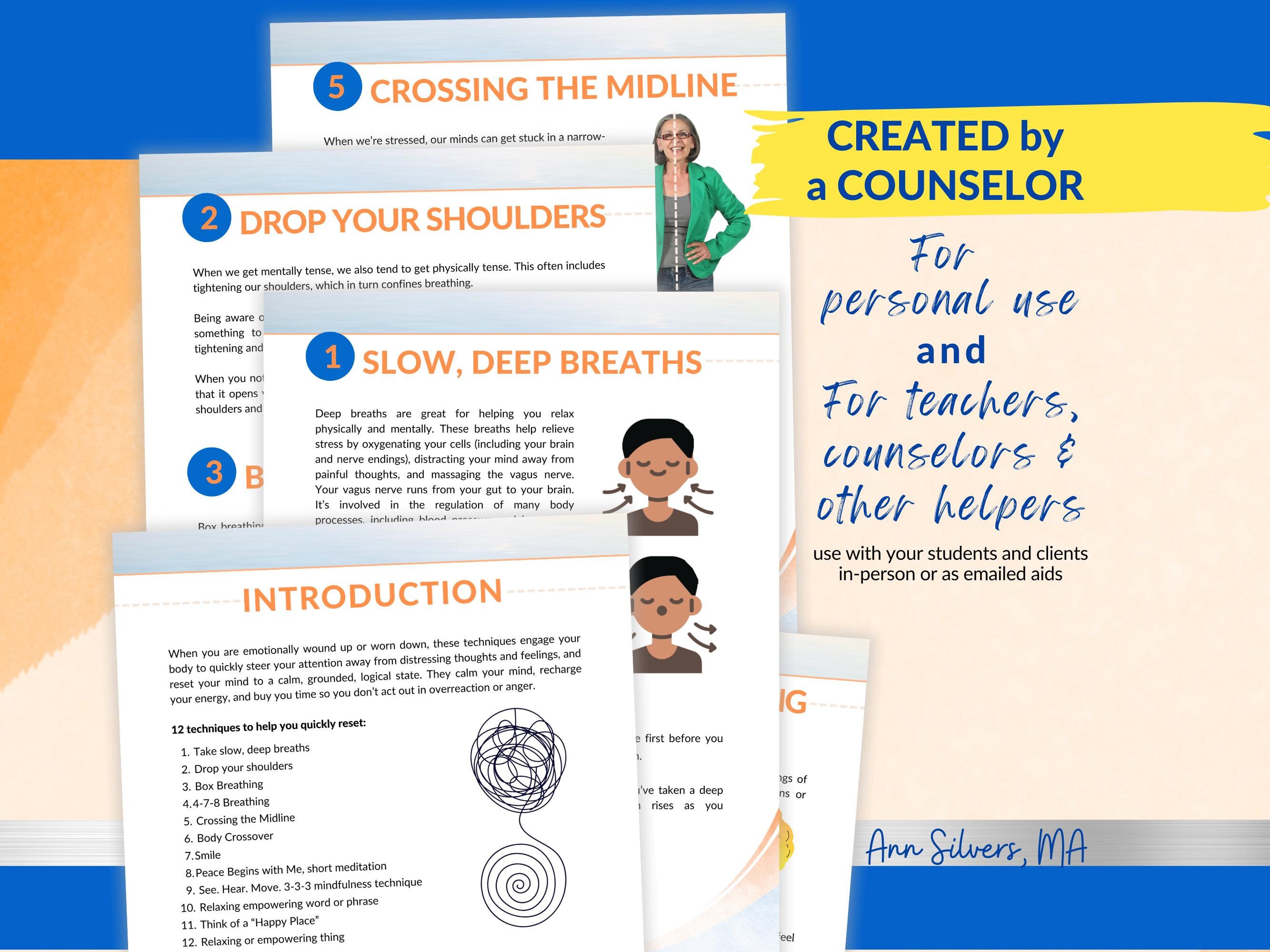 12 Quick Reset Grounding Techniques Workbook PDF, Printable & Fillable ...