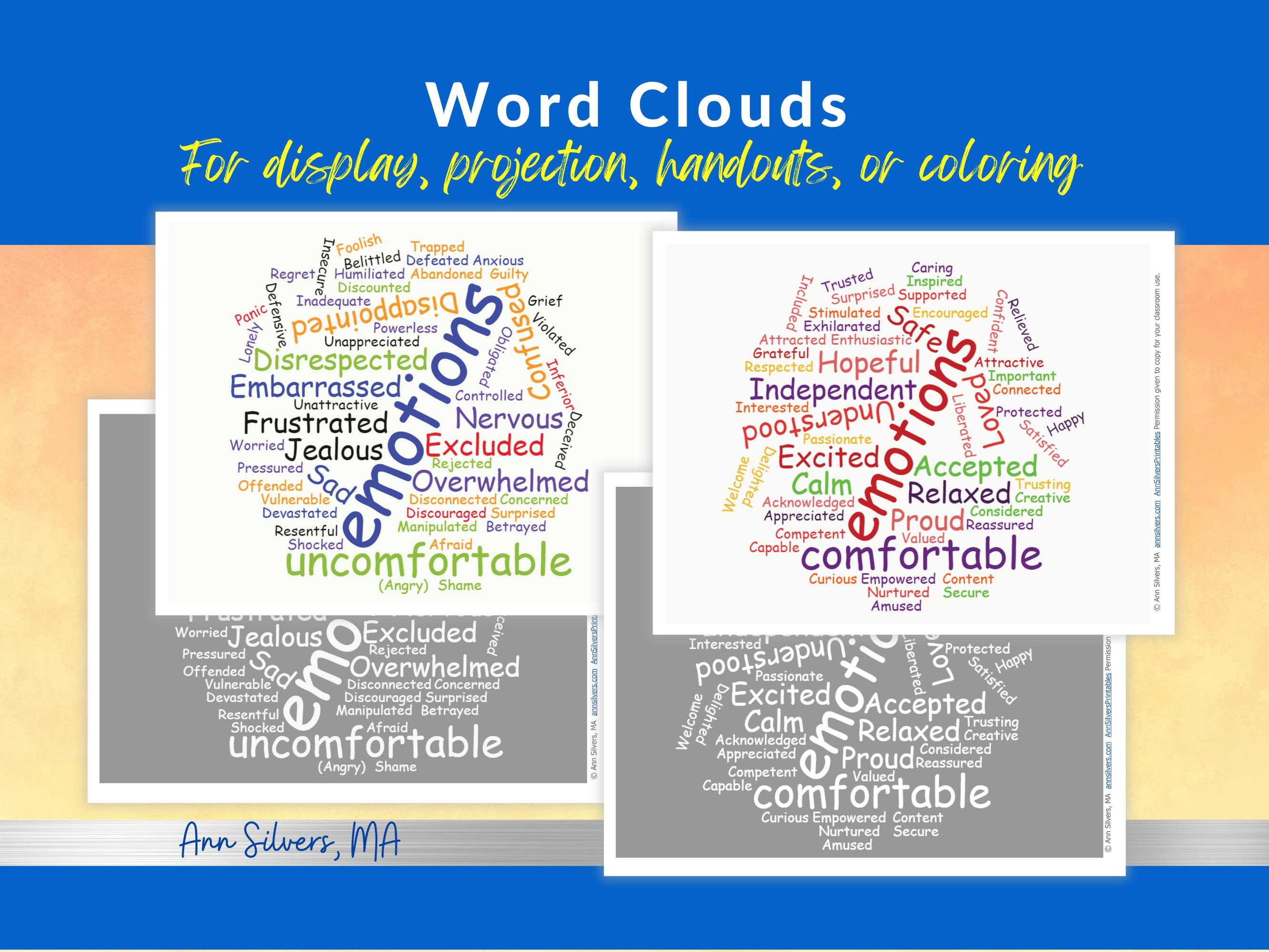 Identifying Emotions Worksheets, SEL Positive and Negative Feelings ...