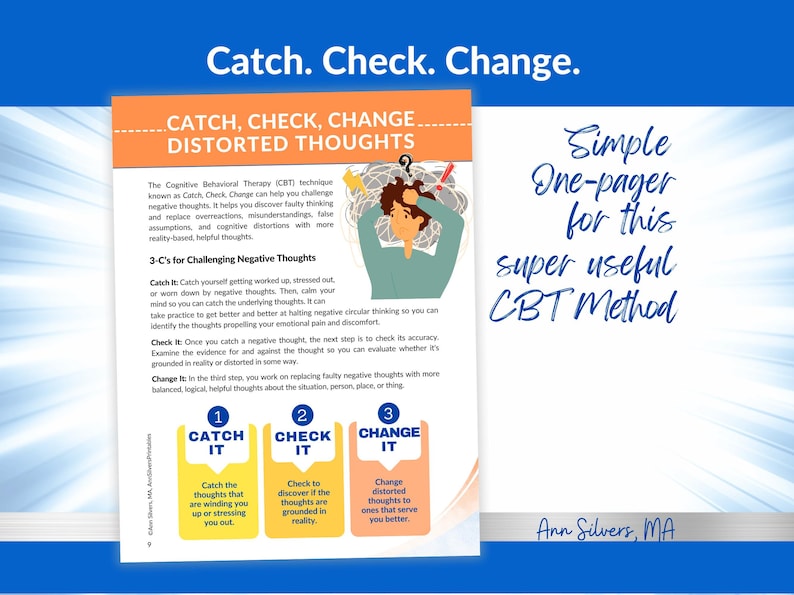 CBT Filtering Cognitive Distortion Worksheets: Coping Skills Workbook ...