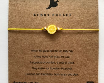 Lemon Wish Bracelet Squeeze the Day Bracelet Motivational Gift - Etsy