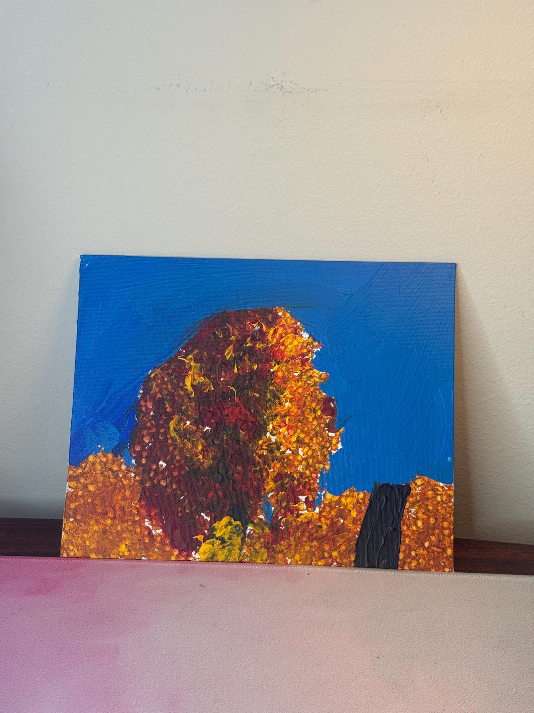 Original Acrylic Fall Tree Landscape Painting - Etsy