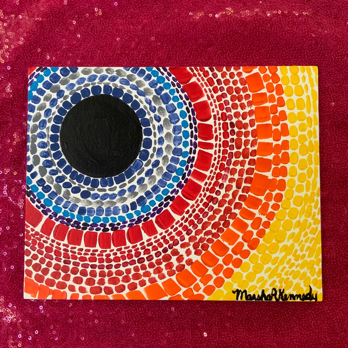 Alma Thomas Inspired Acrylic Painting - Etsy