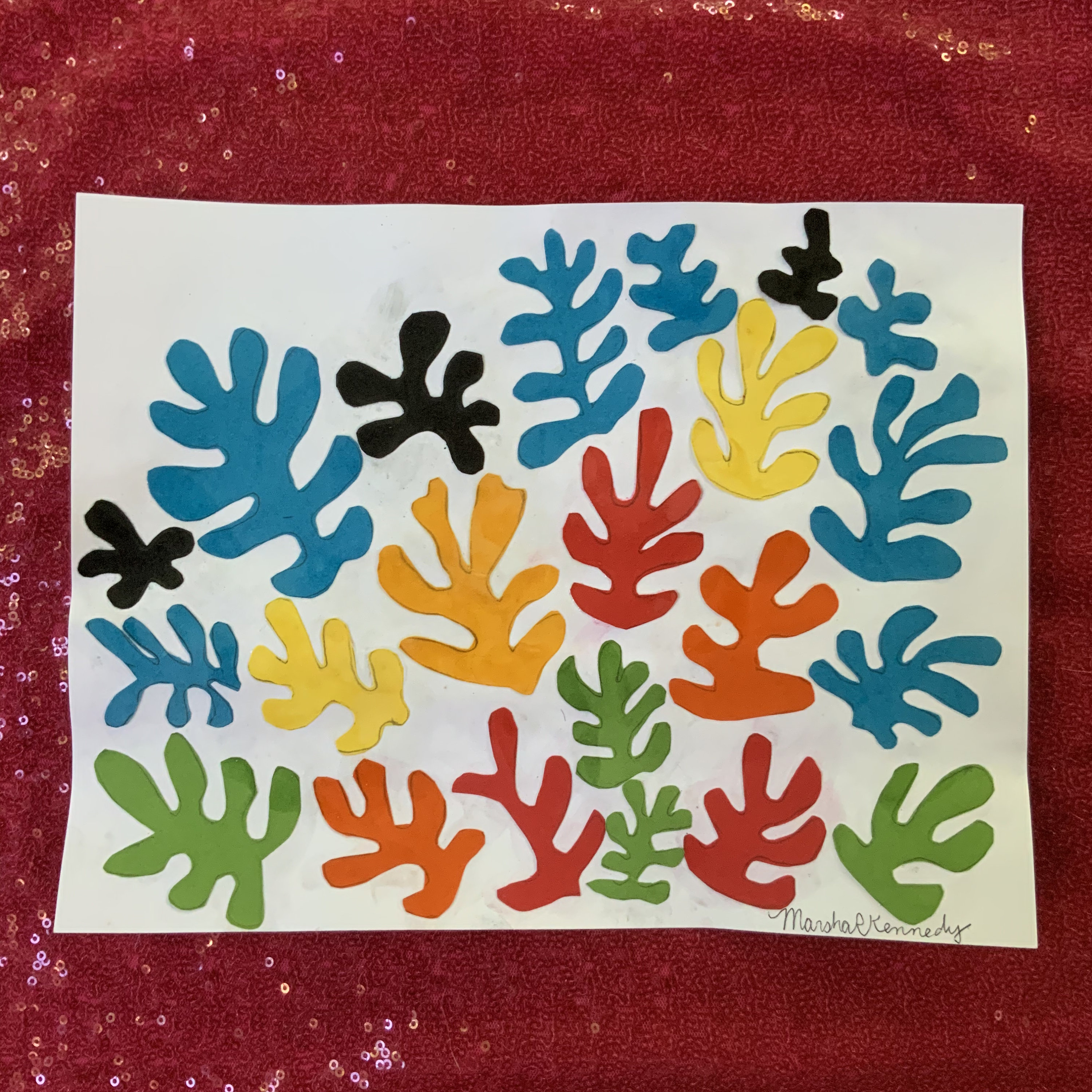 Henri Matisse Inspired Collage Paper Painting “la Gerbe” - Etsy