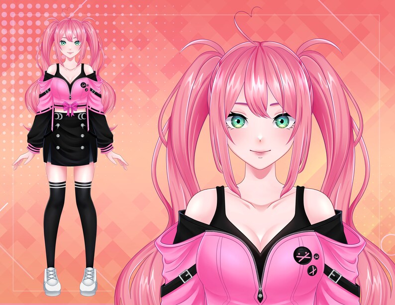 Custom Vtuber Model Vtuber Commission Custom Vtuber Design - Etsy
