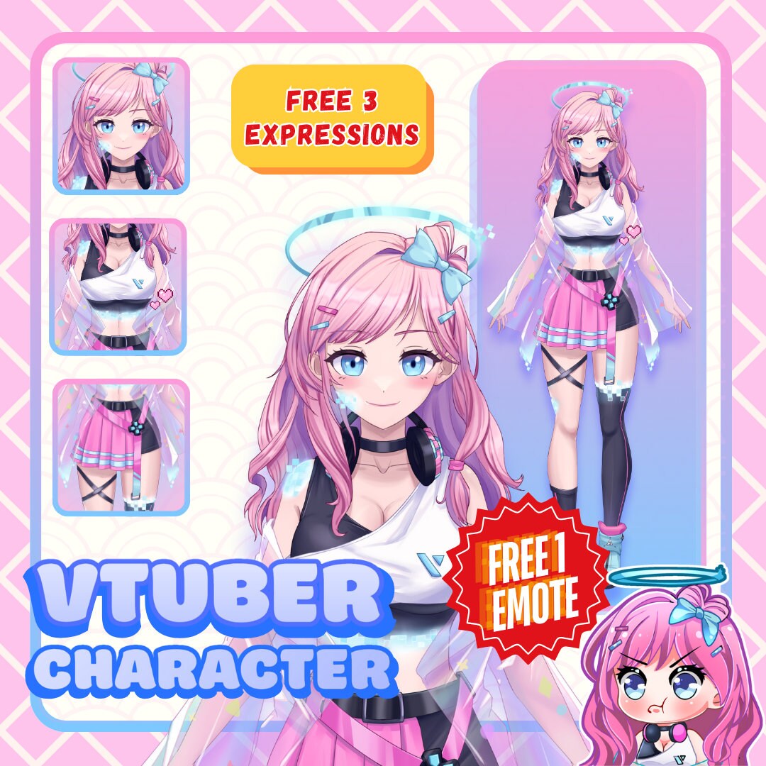 LIVE2D Vtuber Custom Vtuber Model for Commercial Use Rigging Custom ...