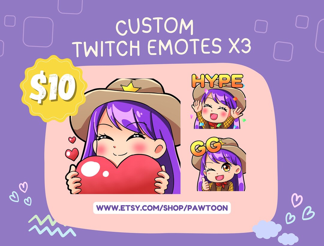 Custom Emotes for Twitch Cute Chibi Emotes Twitch Emotes - Etsy Australia