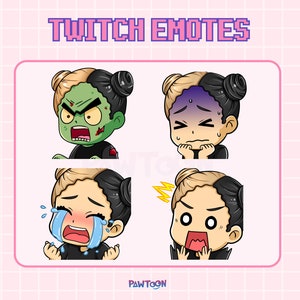 50% OFF Custom Twitch Emotes, Cute Chibi Anime Style, Kawai Chibi Emote ...
