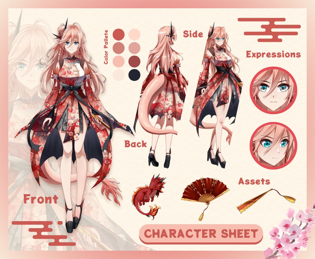 Reference Sheet for Your Avatar and Vtuber Model Character Sheet Vtuber ...