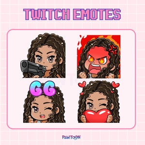 50% OFF Custom Twitch Emotes, Cute Chibi Anime Style, Kawai Chibi Emote ...